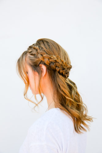 Half Halo Braid Tutorial in 10 Minute or Less - Paper and Stitch