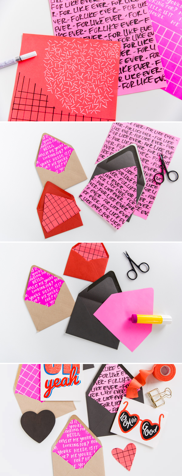 Line It Up How To Make DIY Envelope Liners For Valentine s Day Paper
