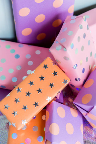 Stick It To Me: 5 Minute DIY Sticker Gift Wrap - Paper and Stitch