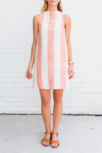How to Sew a Summer Shift Dress from a Tablecloth - Paper and Stitch