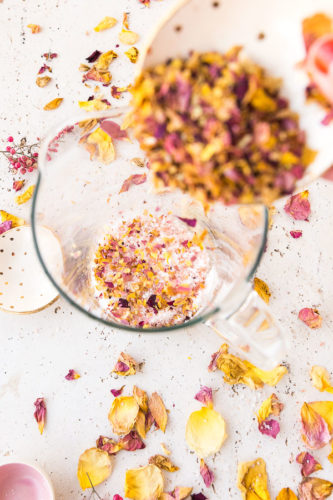 How to Dry Rose Petals + Make Rose Petal Bath Salts