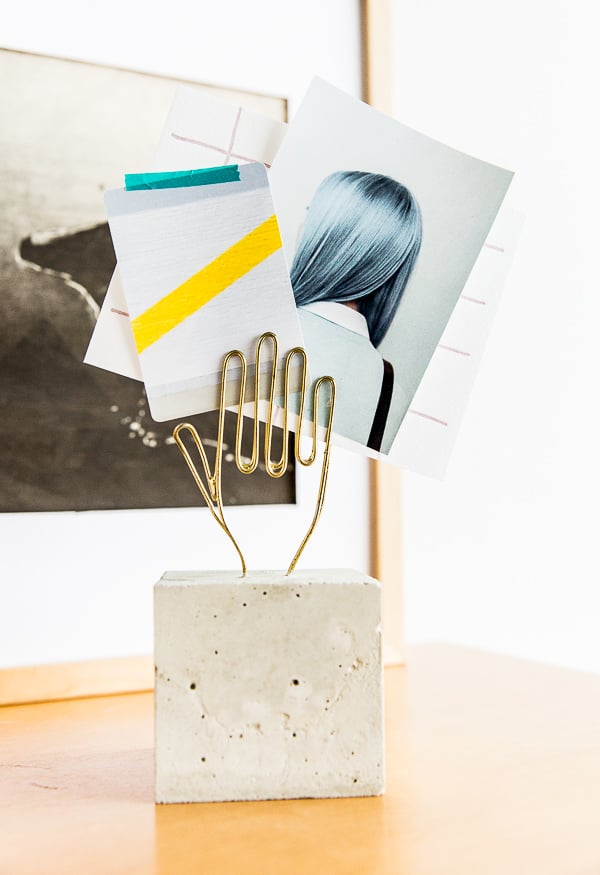 How to Make a Modern DIY Desk Accessory for Storing Notes and Photos
