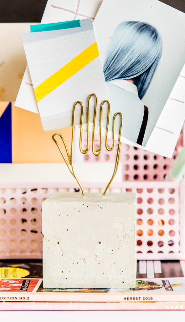 How to Make a Modern DIY Desk Accessory for Storing Notes and Photos