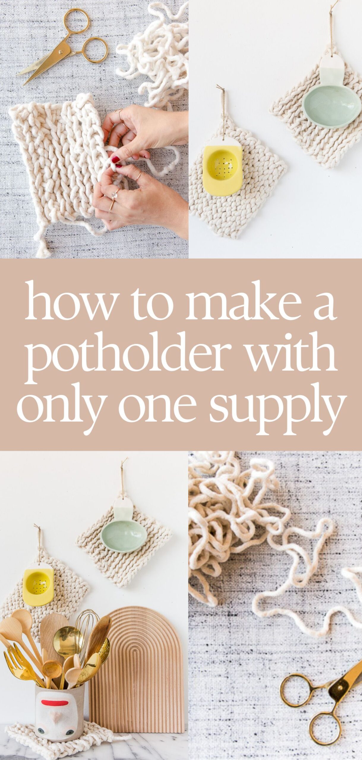 How to Make a Potholder with One Supply (and your hands)