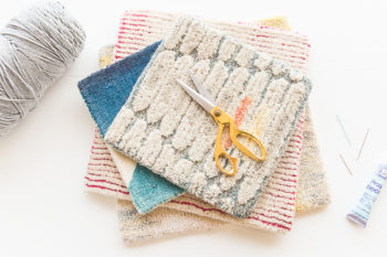 How to Make a Large Scale (Patchwork) DIY Rug - Paper and Stitch