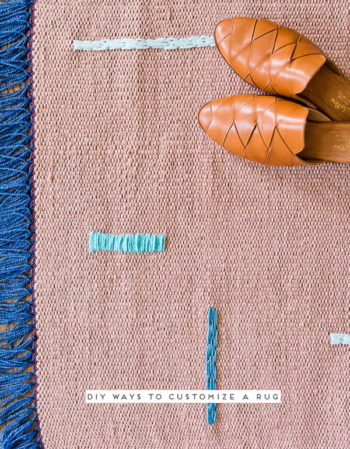 How to Customize a Plain Rug with Embroidery (DIY) - Paper and Stitch