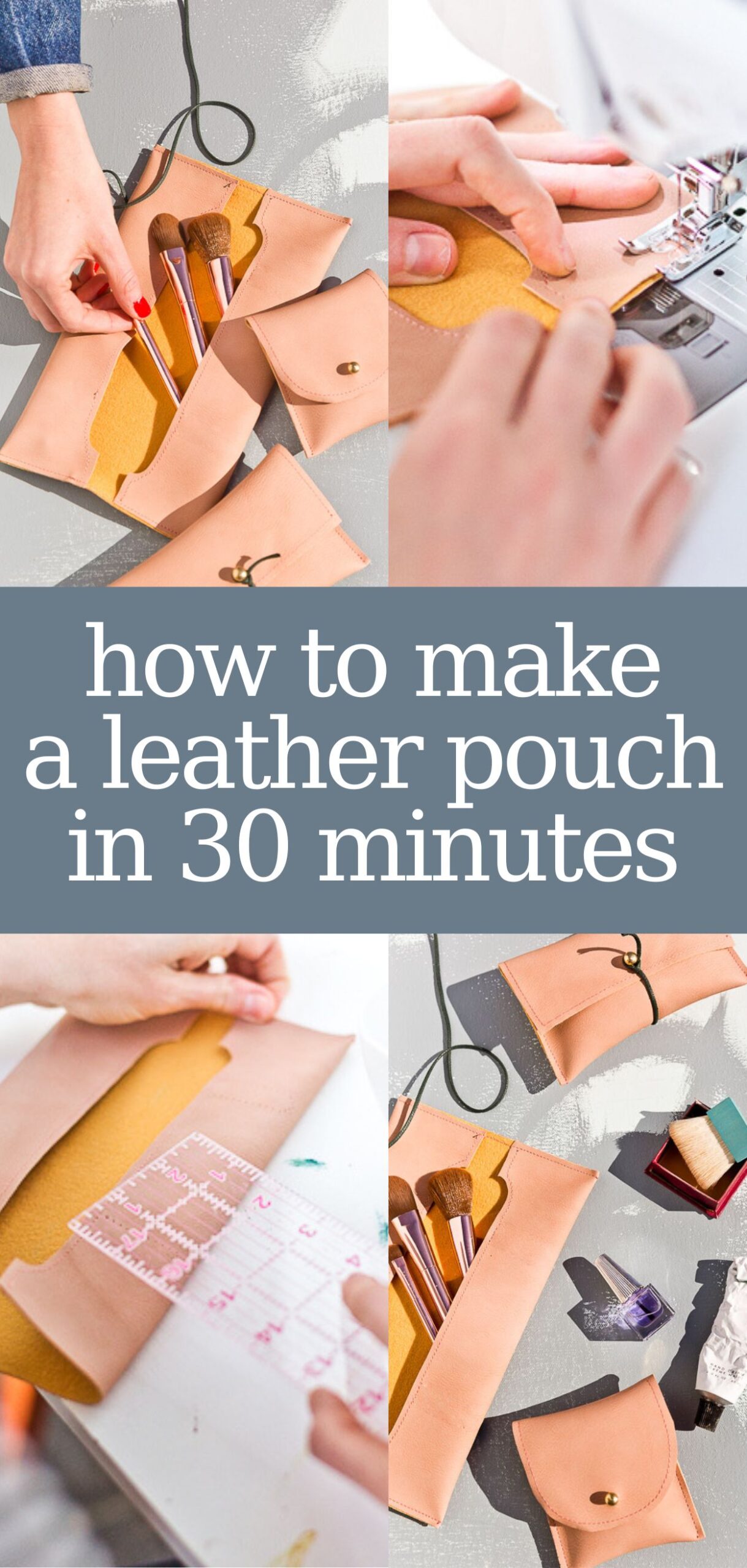Sew Easy: DIY Sewn Leather Pouches (3 Ways)