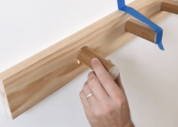 Totally Hooked: A Wood DIY Peg Rail Organizer - Paper and Stitch