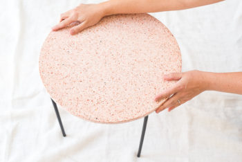 10 Minute DIY Side Table Made with Stone