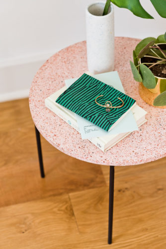 10 Minute DIY Side Table Made with Stone