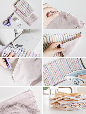 Unpaper Towels: How to Make Reusable Paper Towels with Fabric Scraps