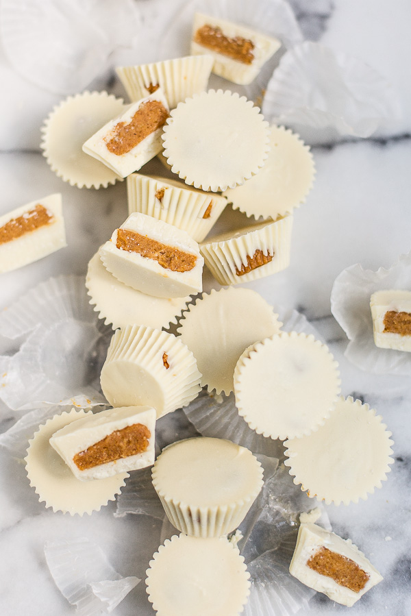 Instagram Worthy Pumpkin Pie Candy Cups for Fall - Paper and Stitch