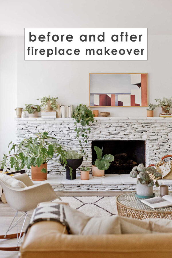 Before and After: Fireplace Makeover - Paper and Stitch