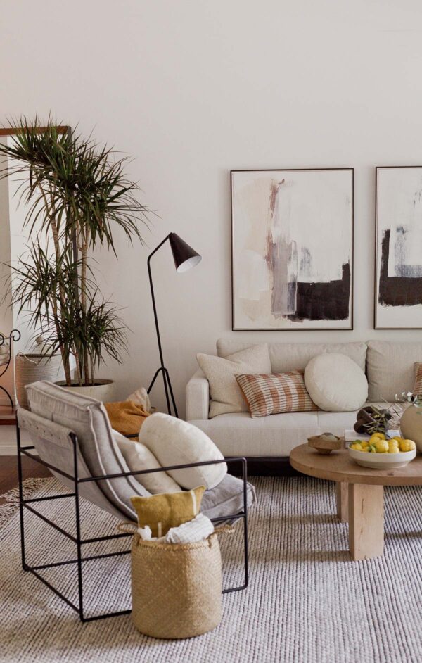 An Organic Modern Living Room Reveal - Paper and Stitch