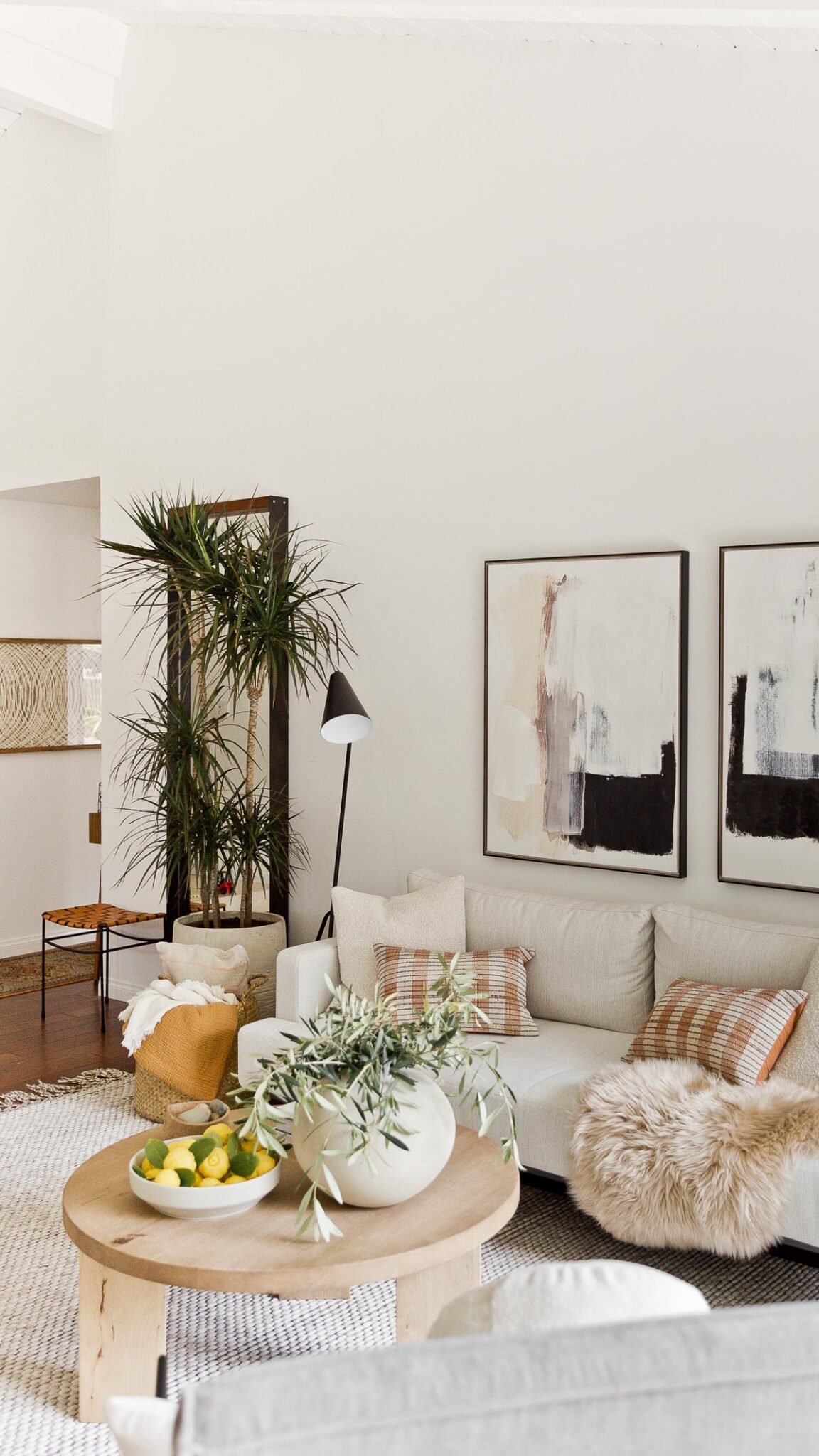 An Organic Modern Living Room Reveal - Paper and Stitch