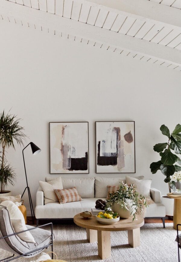 An Organic Modern Living Room Reveal - Paper and Stitch