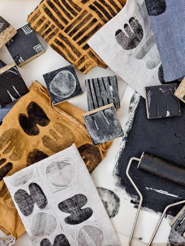 BLOCK PRINTING 101: HOW TO BLOCK PRINT FABRIC STORY - Paper and Stitch