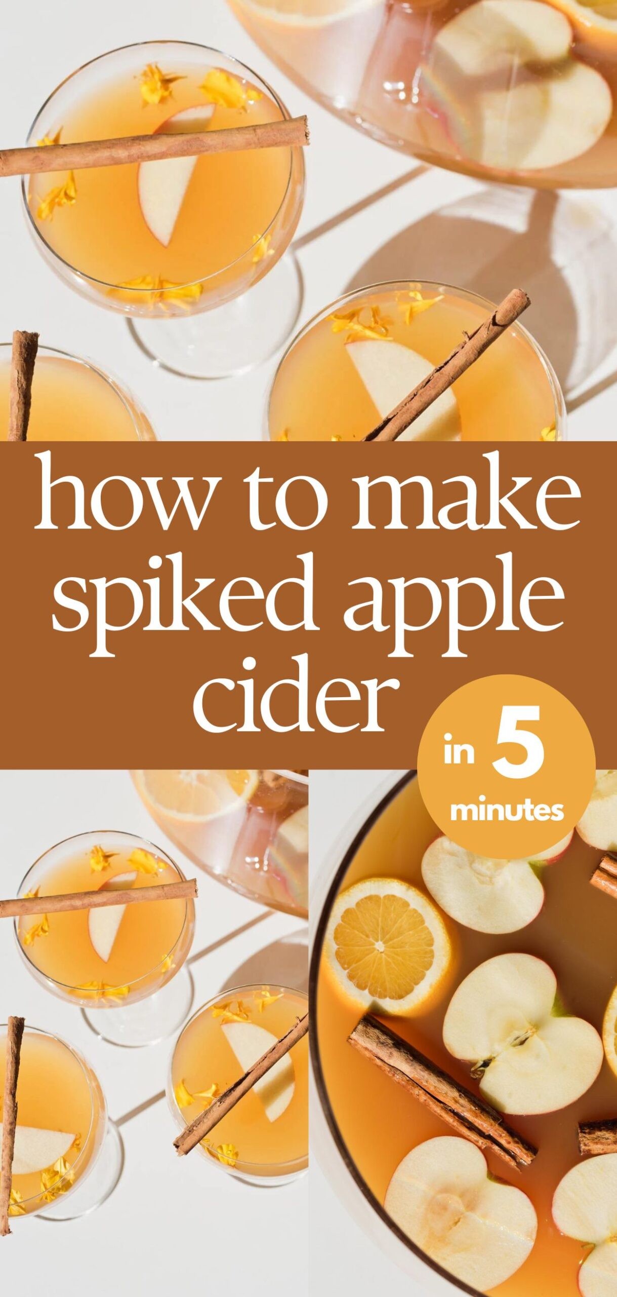 Easy Spiked Apple Cider Batch Cocktail Recipe