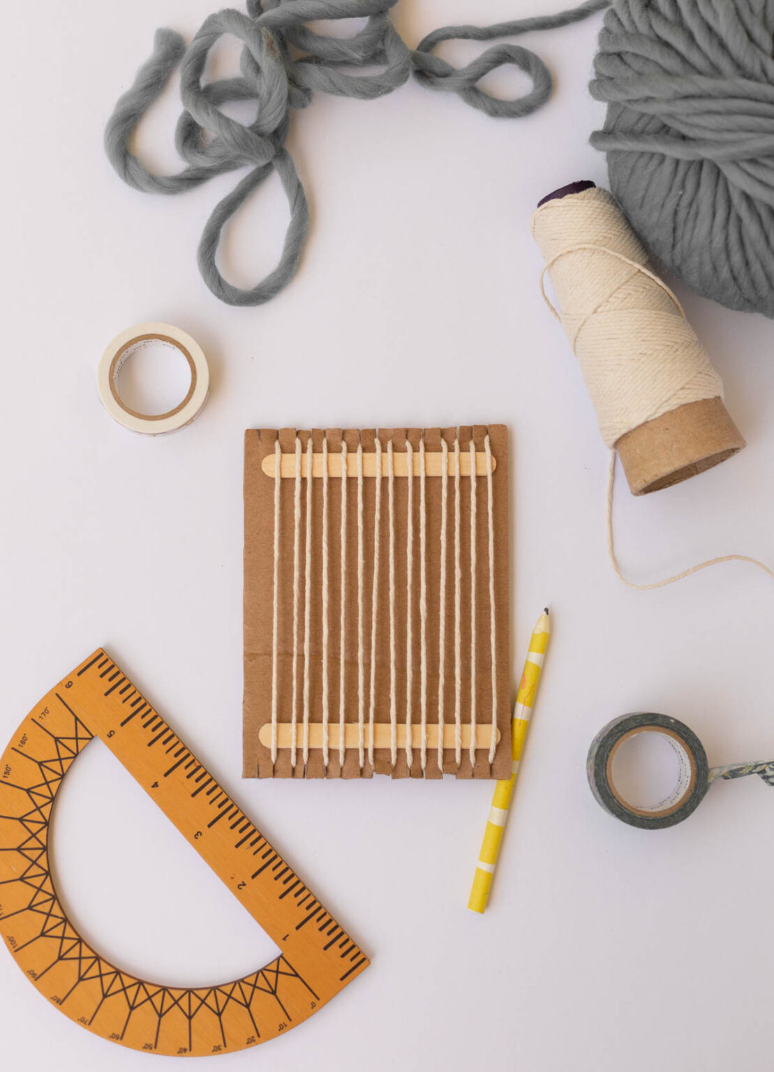 How to Make a Cardboard Loom - Paper and Stitch