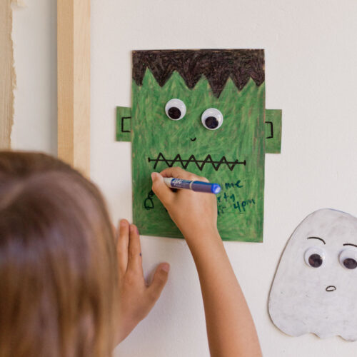 Easy Halloween DIY: Dry Erase Board Idea - Paper and Stitch
