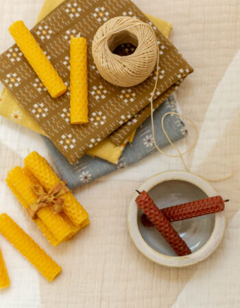 How to Make Rolled Beeswax Candles - Paper and Stitch