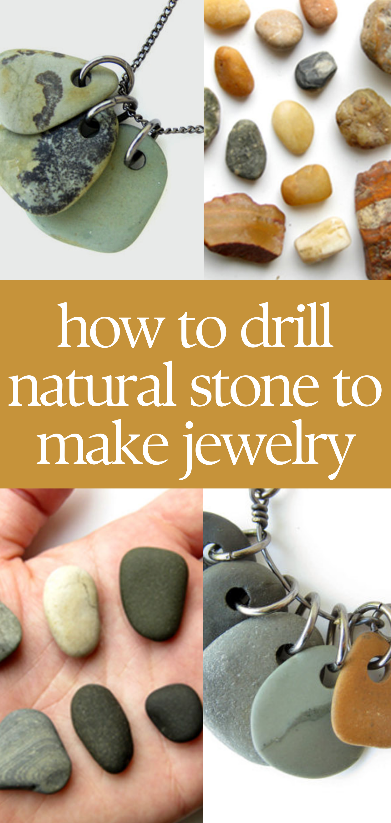 How to Make Drilled Natural Stone Jewelry (Tutorial) - Paper and Stitch